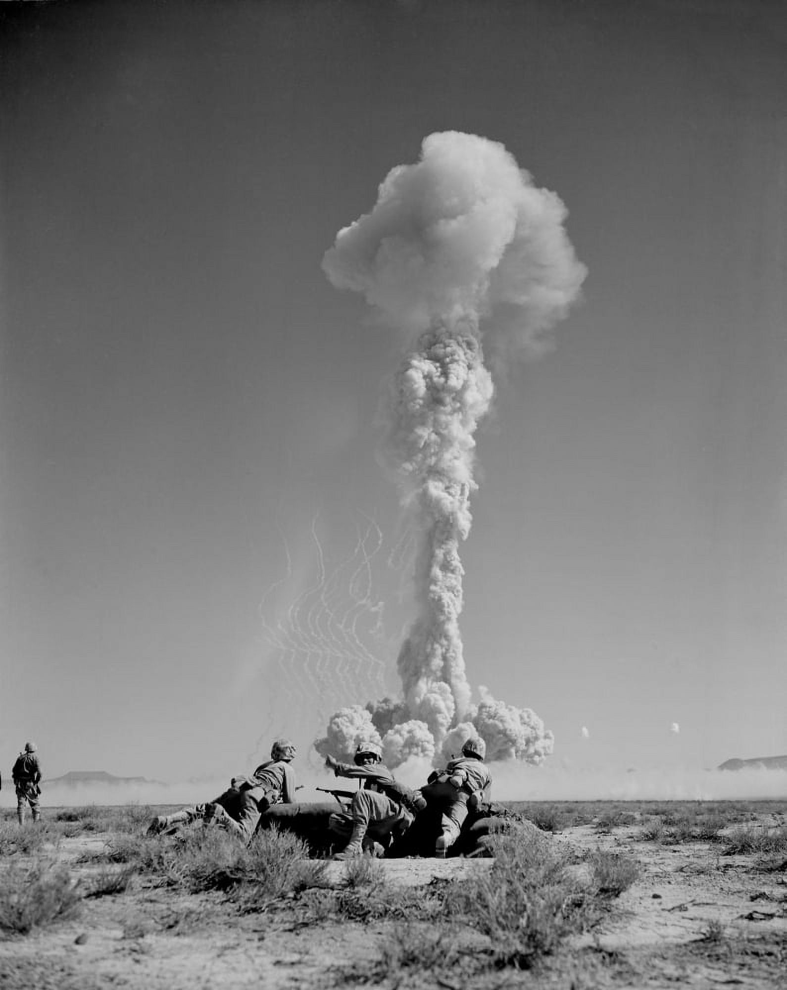 Us Marines In Battle Exercises During Atomic Bomb Testing. Over 2 ...