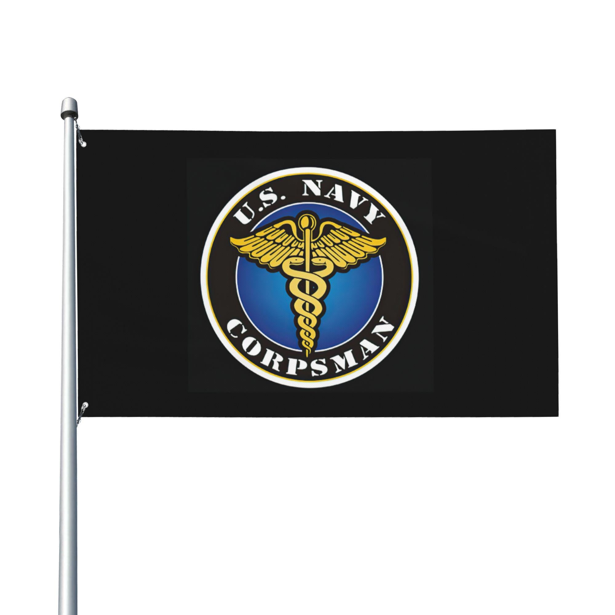 Us Navy Corpsman Flags Garden Home Flag House Flags For Outdoor Custom ...