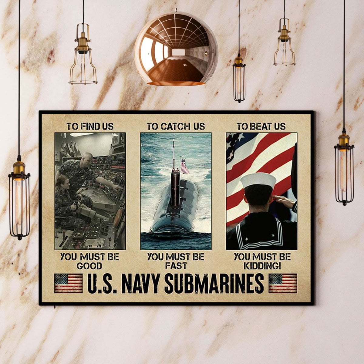 Us Navy Submarines To Find Us U Must Be Good To Beat Poster Matte Wall ...