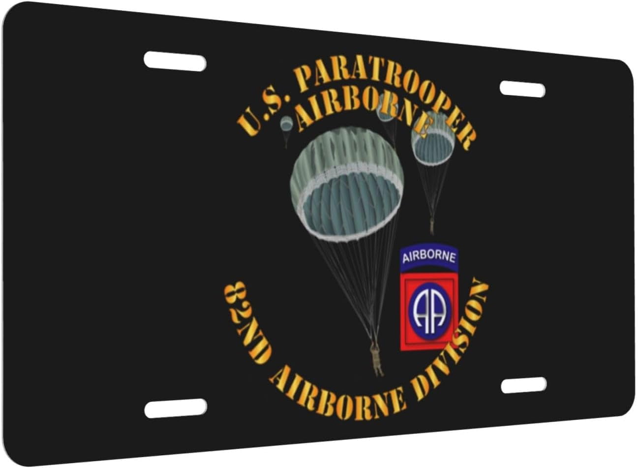 Us Paratrooper 82Nd Airborne Division Wo Shadow License Plate 6×12In ...
