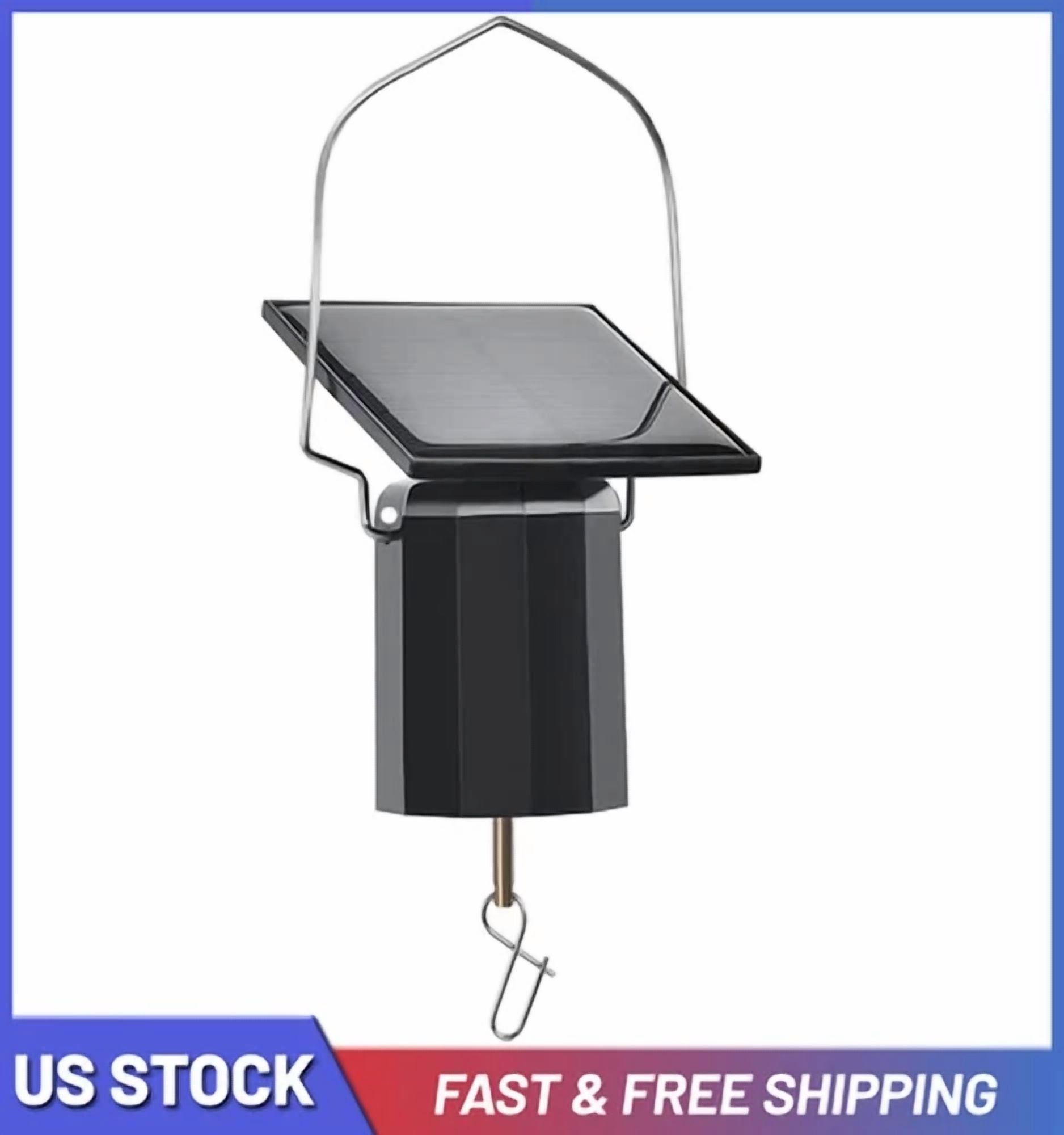 Us Solar Powered Wind Spinner Motor Wind Chime Ornament Hanging ...