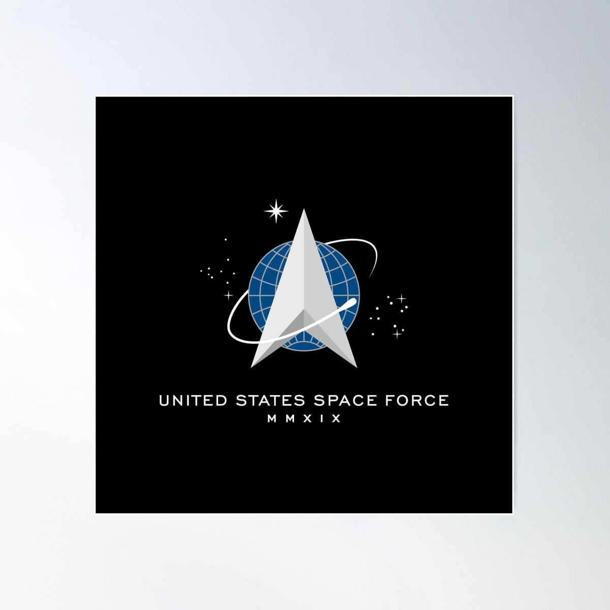 Us Space Force Official Logo Poster Wall Art, Modern Wall Decor For ...
