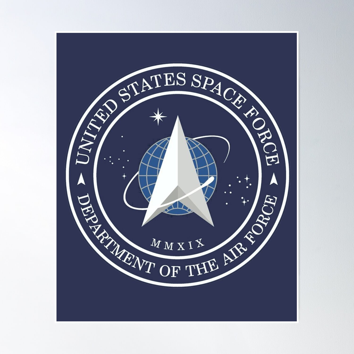 Us Space Force Usaf Official Insignia Poster Wall Art, Modern Wall ...