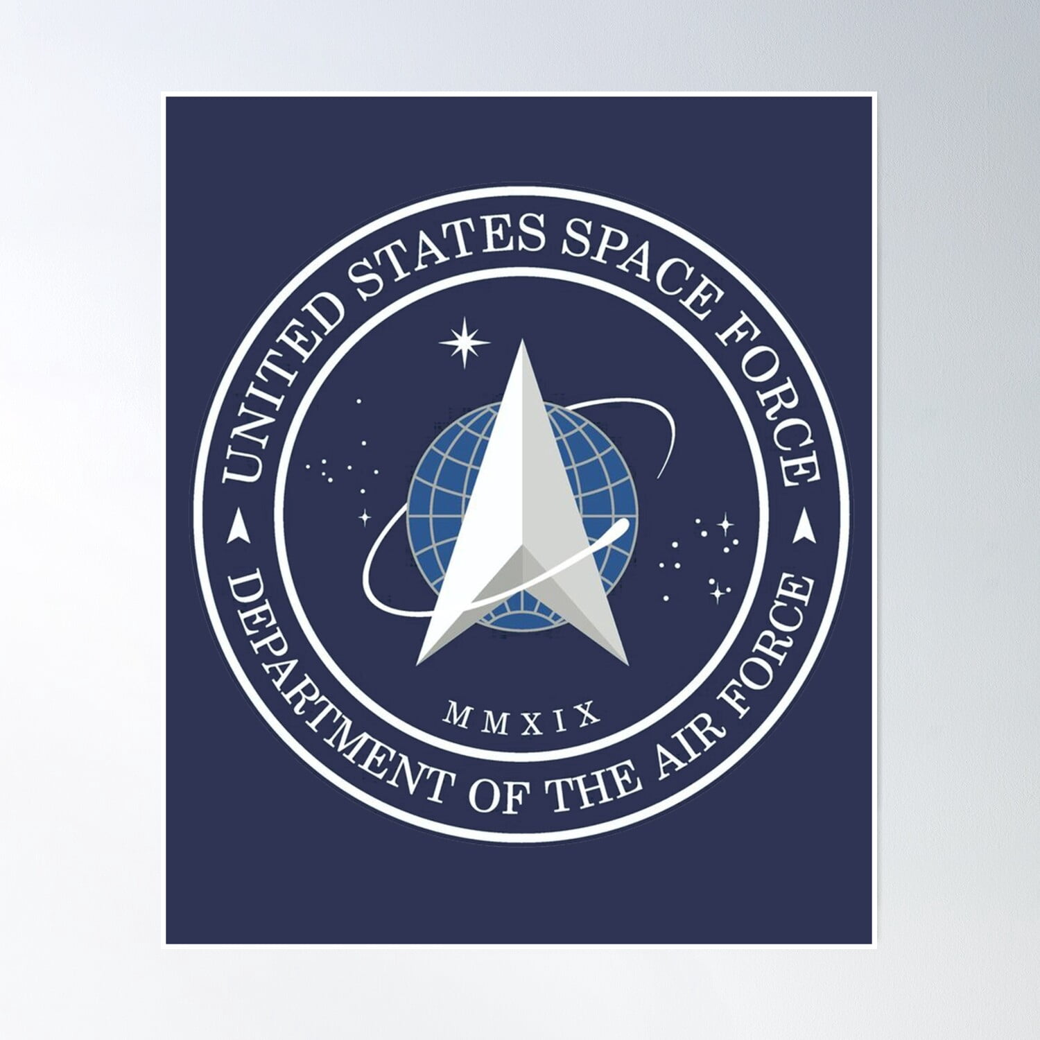 Us Space Force Usaf Official Insignia Poster Wall Art, Modern Wall ...