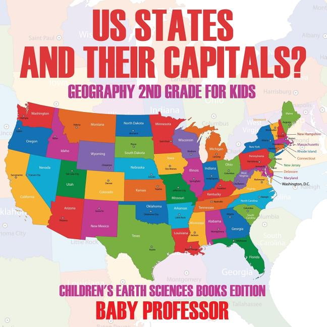 Us States and Their Capitals: Geography 2nd Grade for Kids Children's ...