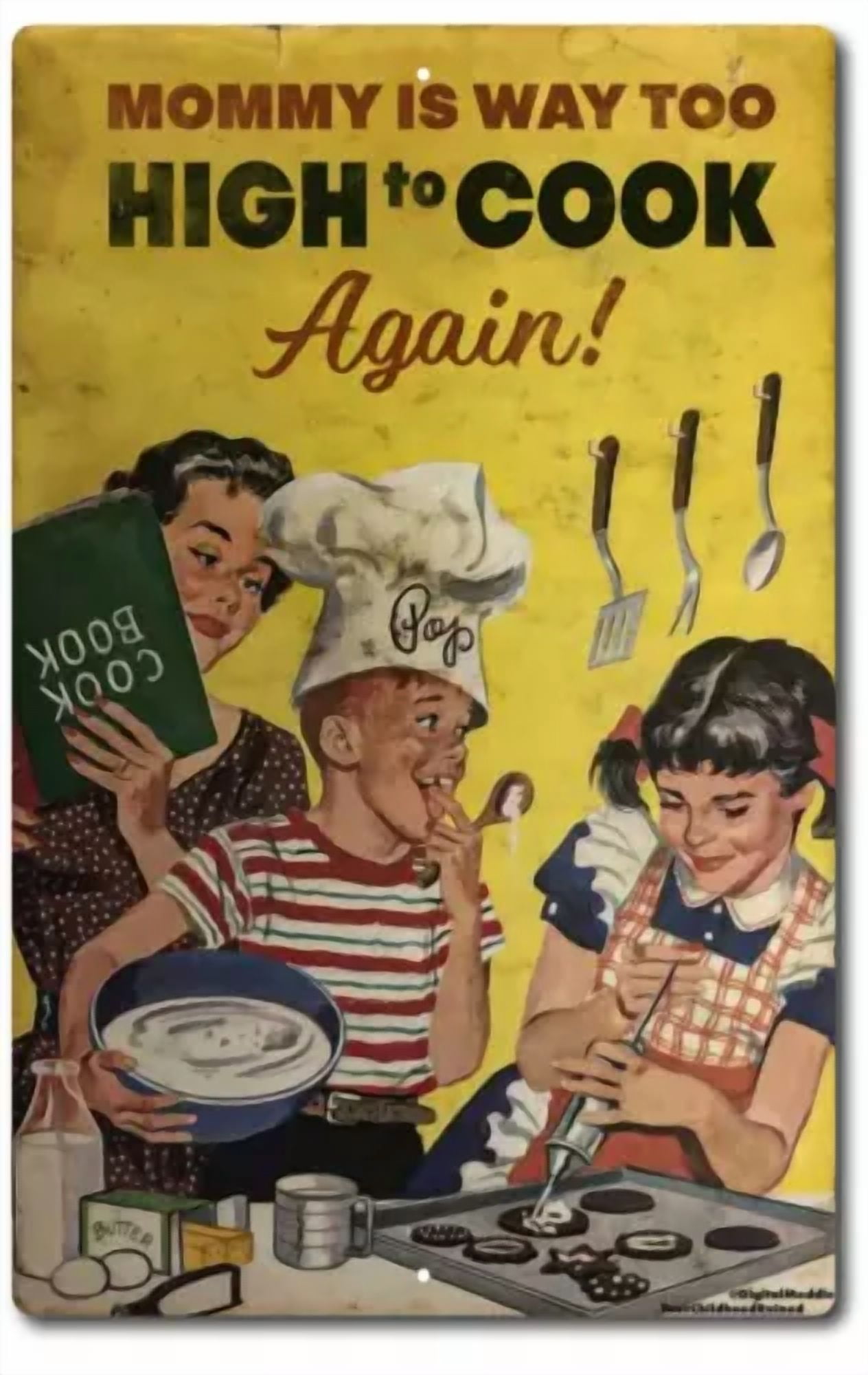 Us Vintage Retro Tin Sign Door Wall Decor Bar Pub Poster Mom'S To High ...