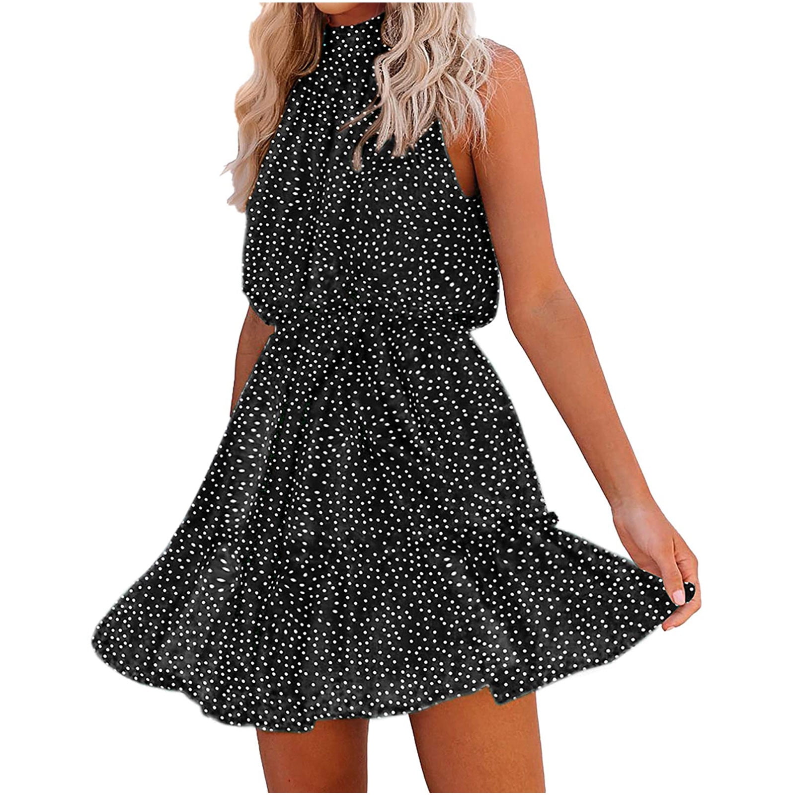 UsYezik Summer Dresses for Women 2025 Vacation Sleeveless Smocked ...