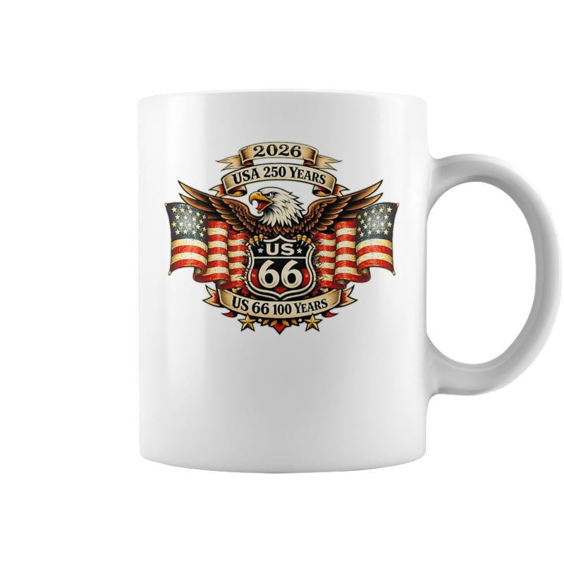 Usa 250 Us Highway 66 Mother Road Anniversary Eagle Tattoo TriBlend ...
