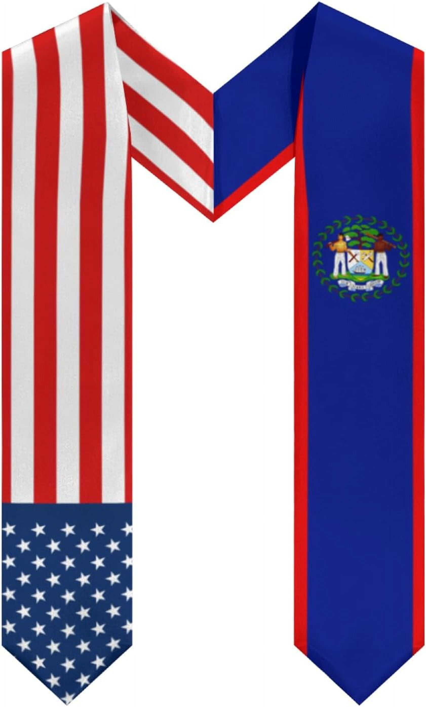 Usa American America And Belizean Belize Graduation Sash Class Of 2024 ...
