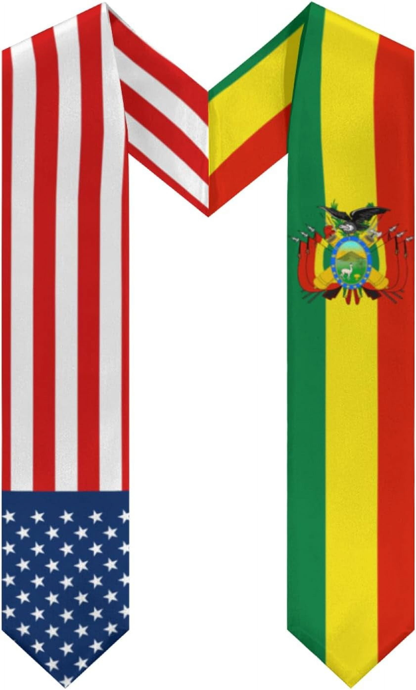 Usa American America And Bolivia Bolivian Graduation Sash Class Of 2024 ...