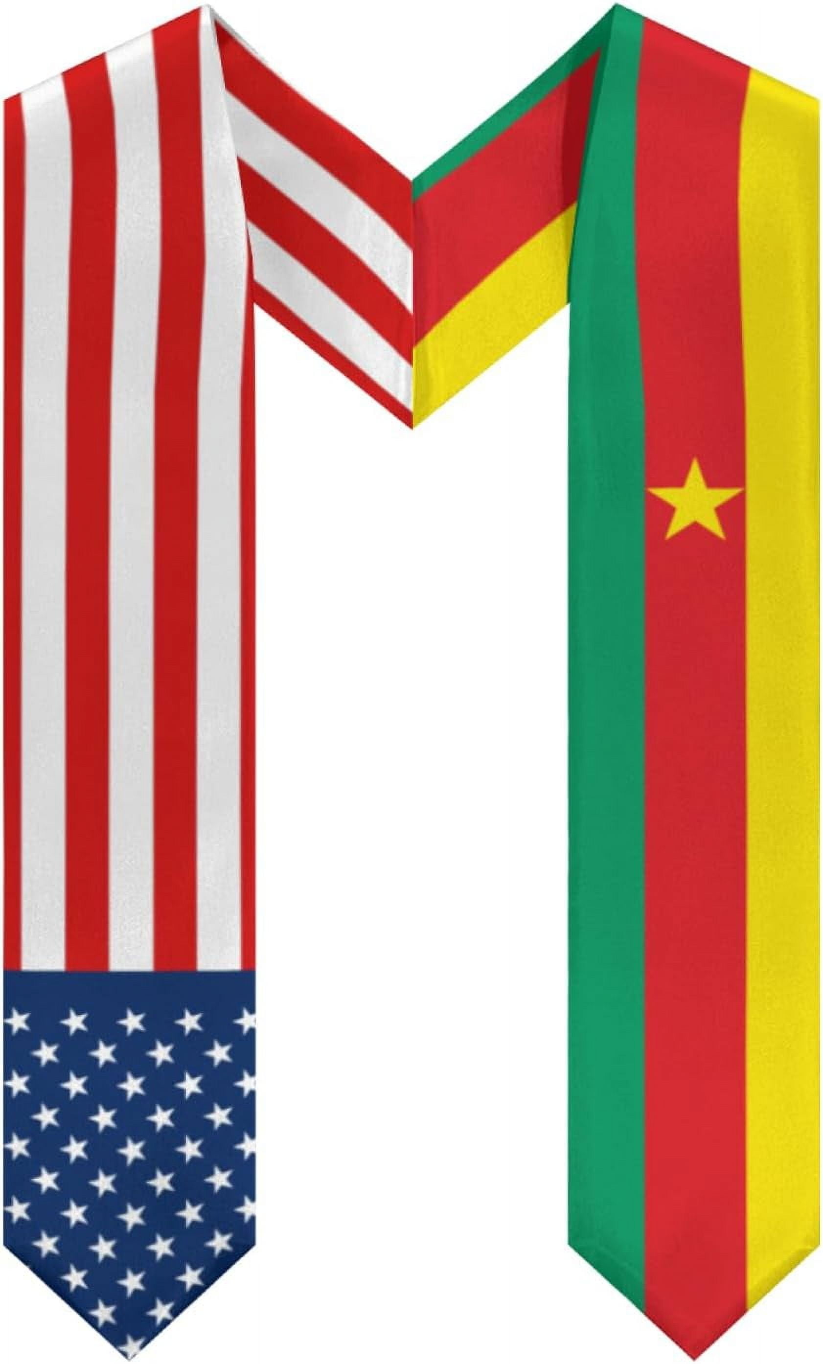 Usa American America And Cameroon Flag Graduation Sash Class Of 2024 ...