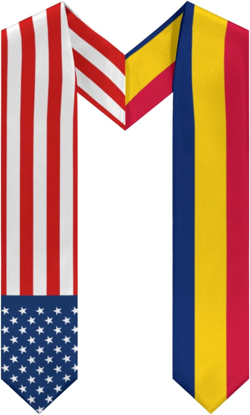 Usa American America And Chad Flag Graduation Sash Class Of 2024 2025 ...