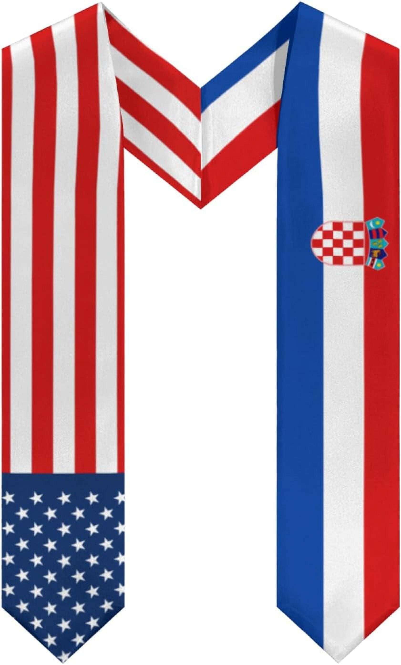 Usa American America And Croatia Croatian Flags Graduation Sash Class ...