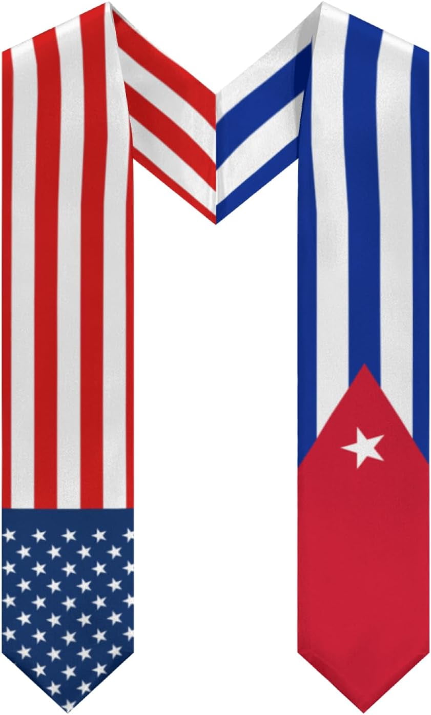 Usa American America And Cuba Cuban Graduation Sash Class Of 2024 2025 ...