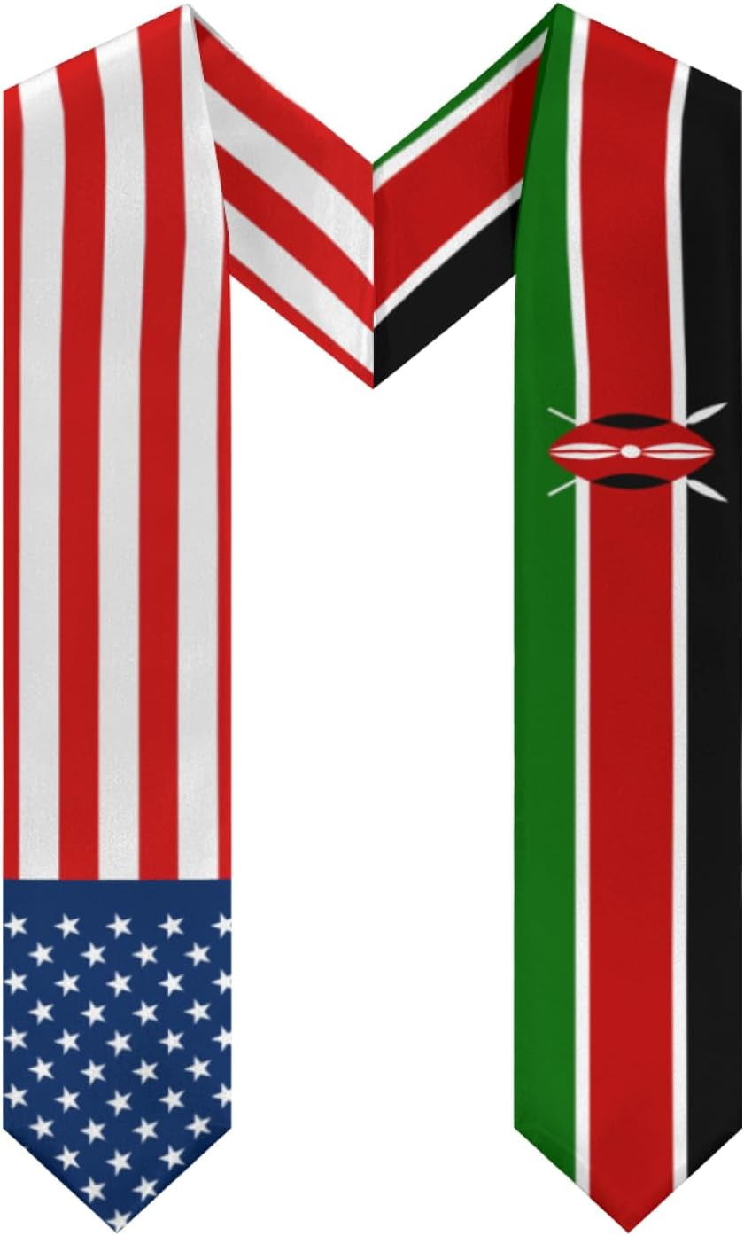 Usa American America And Kenya Kenyan Flag Graduation Class Of 2024 ...
