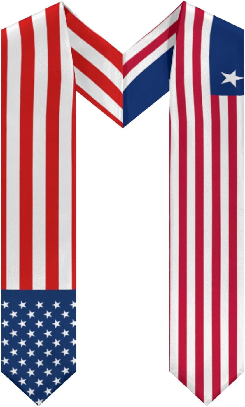 Usa American America And Liberia Liberian Flag Graduation Sash Class Of ...