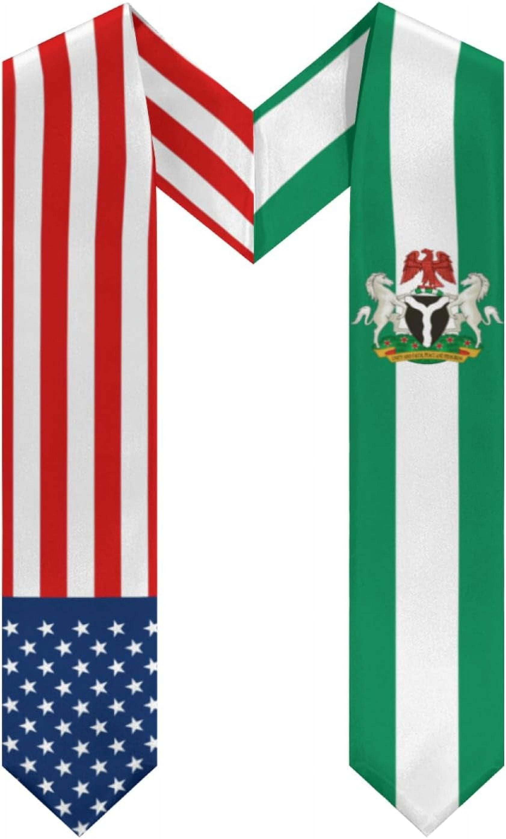 Usa American America And Nigeria Nigerian Graduation Sash Class Of 2024 ...