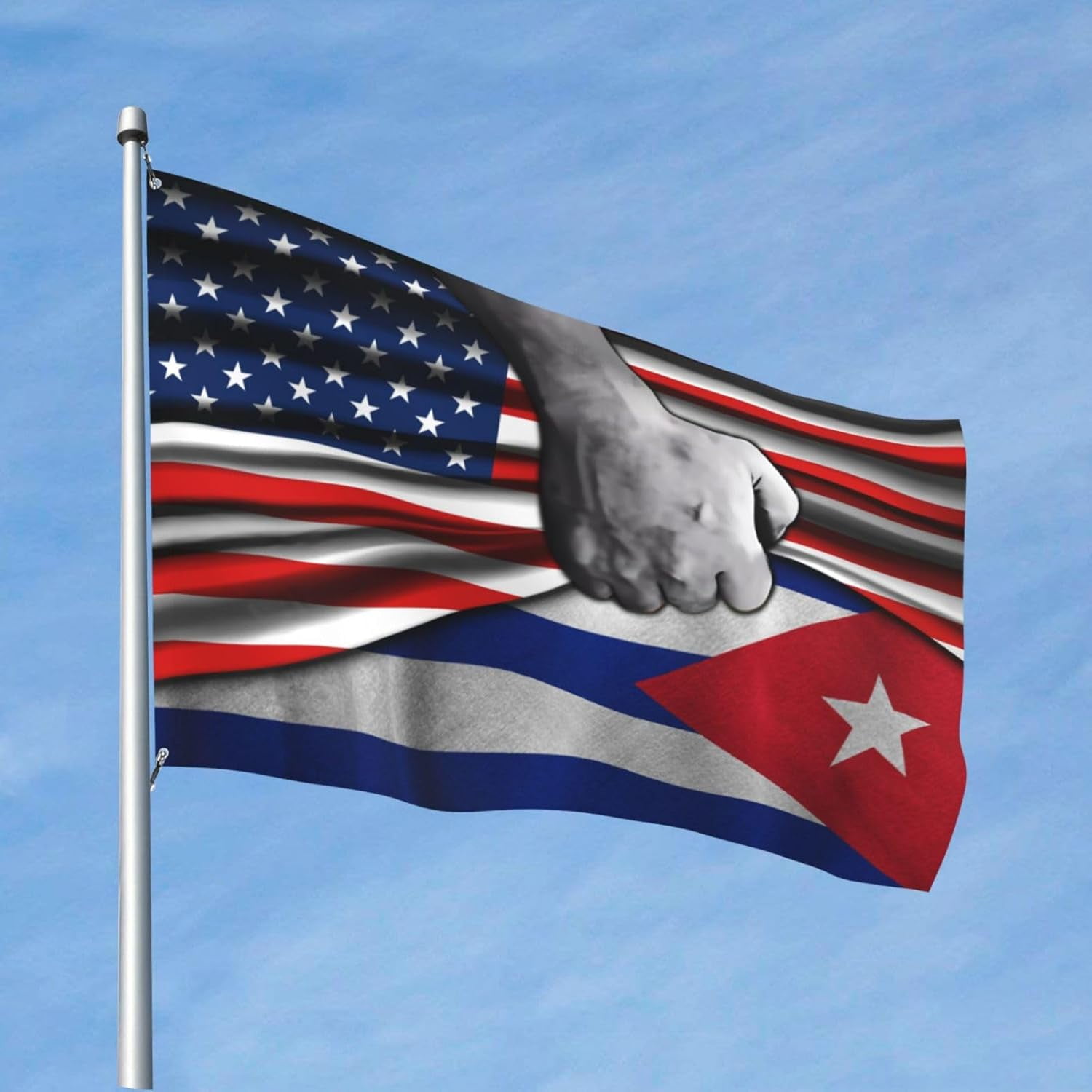 Usa American Flag And Cuba Cuban Flag Flag 4x6 Ft Outdoor Flag Single ...