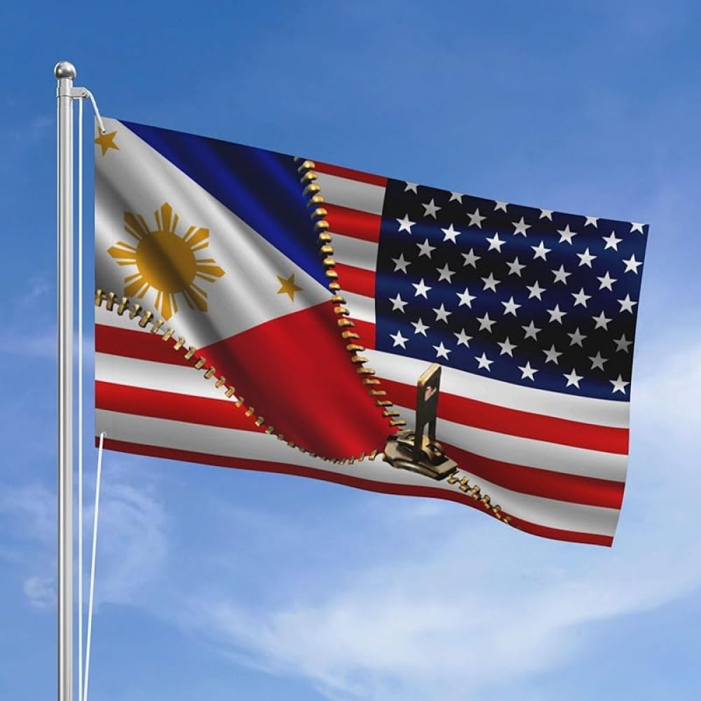 Usa American Flag And Philippines Flag Flags For Outside 3x5 Ft Three ...