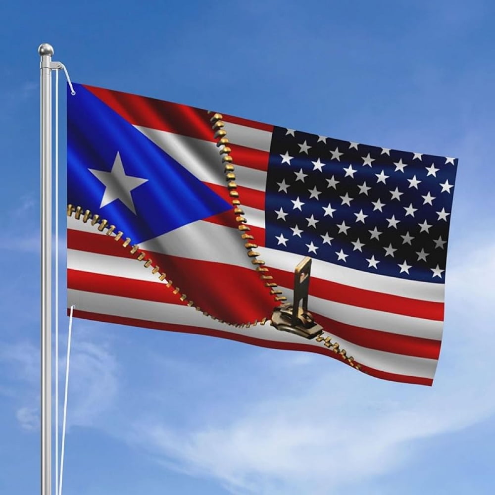 Usa American Flag And Puerto Rico Puerto Rican Flag Flags For Outside ...