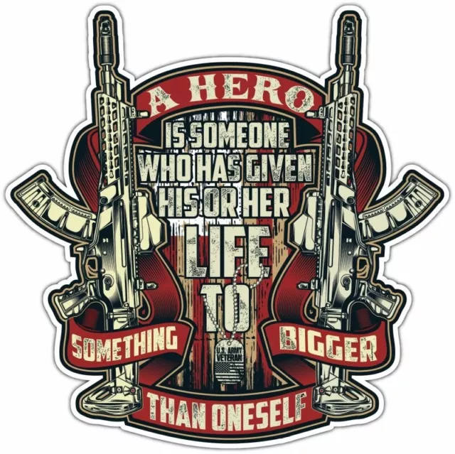 Usa Army Hero Veteran Military Car Stickerphone Decal Water Bottle ...