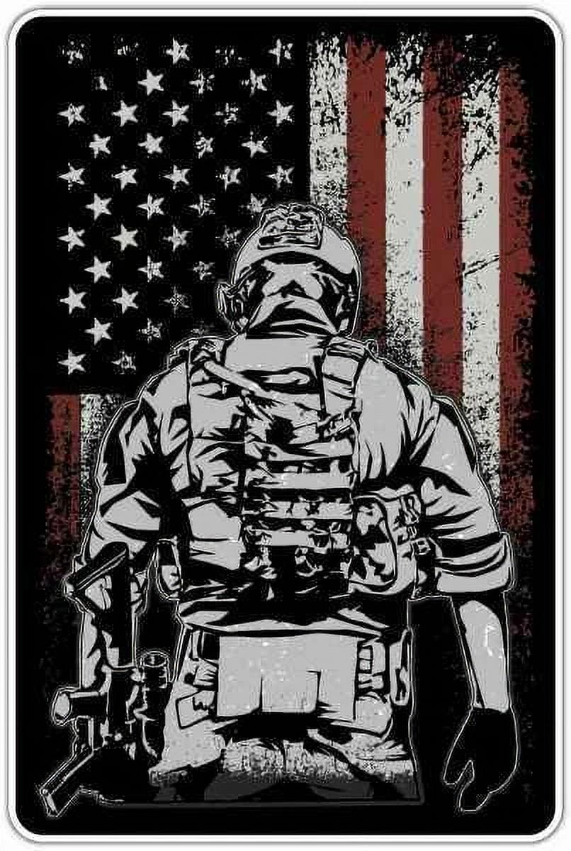 Usa Army Military Veteran Soldier Patriotic Car Stickerphone Decal ...