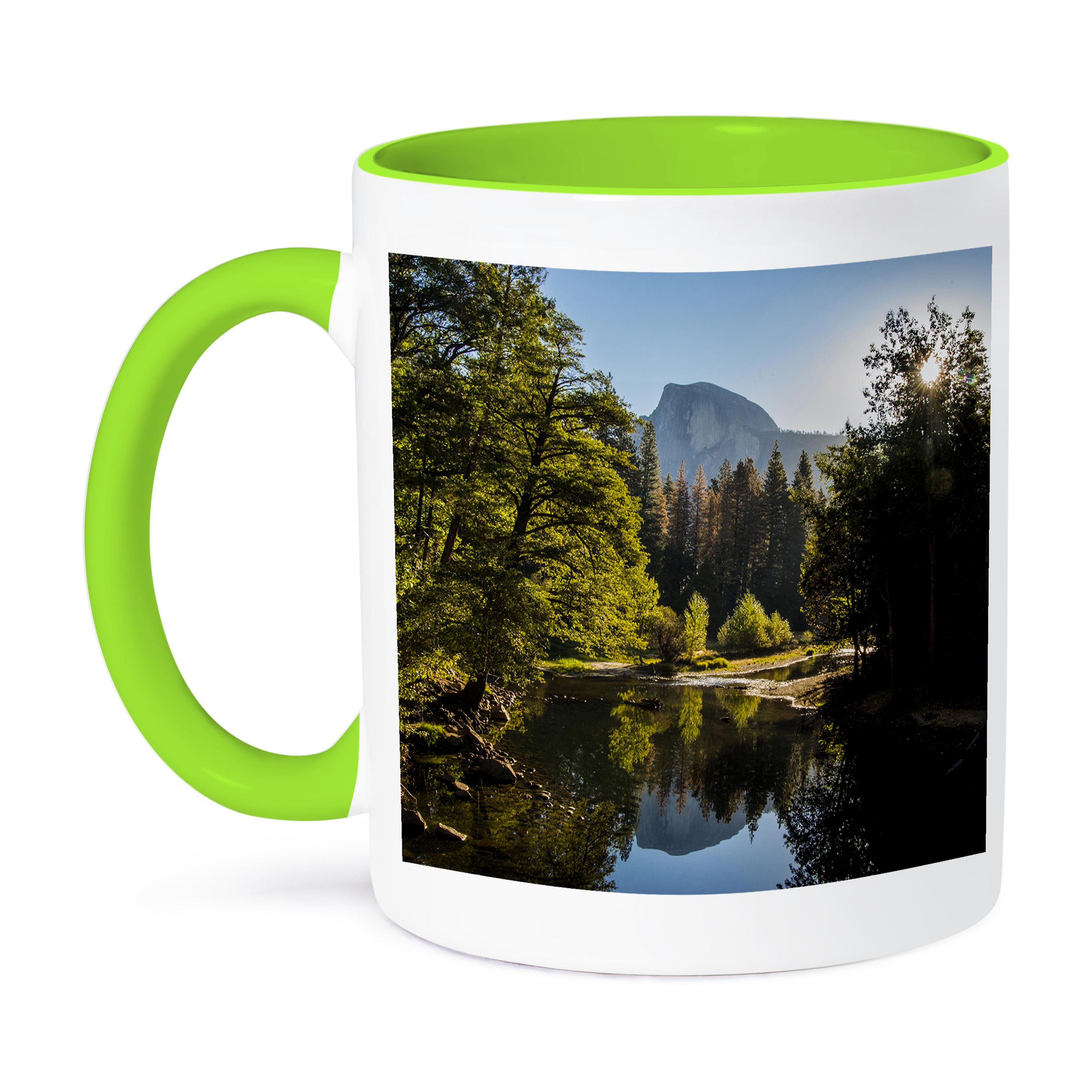Usa California. Yosemite Np, View East To Half-Dome Over Merced River ...