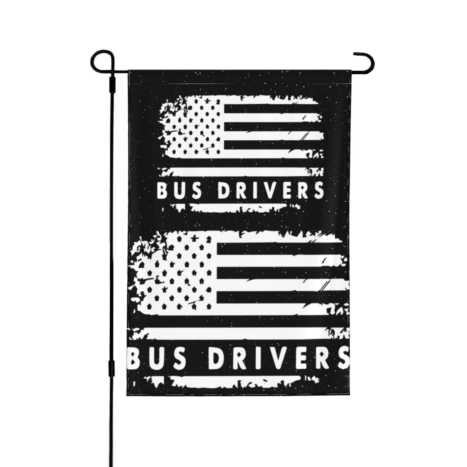 Usa Flag Bus Drivers Garden Flag 12.5x 18 Inch Double Sided Outdoor ...