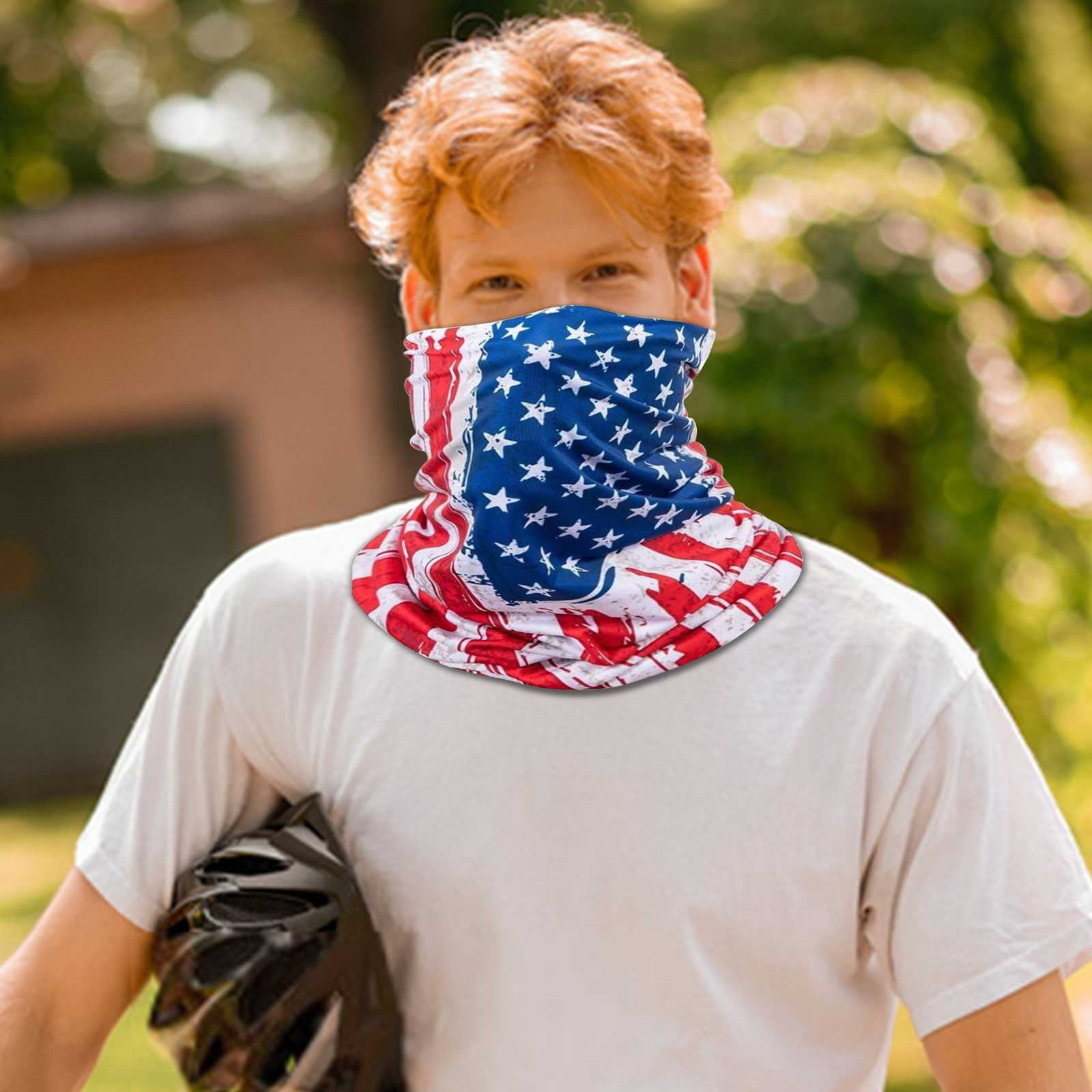 Usa Flag Cycling Mask, Elastic Ice Silk Sun Protection And Dirt ...