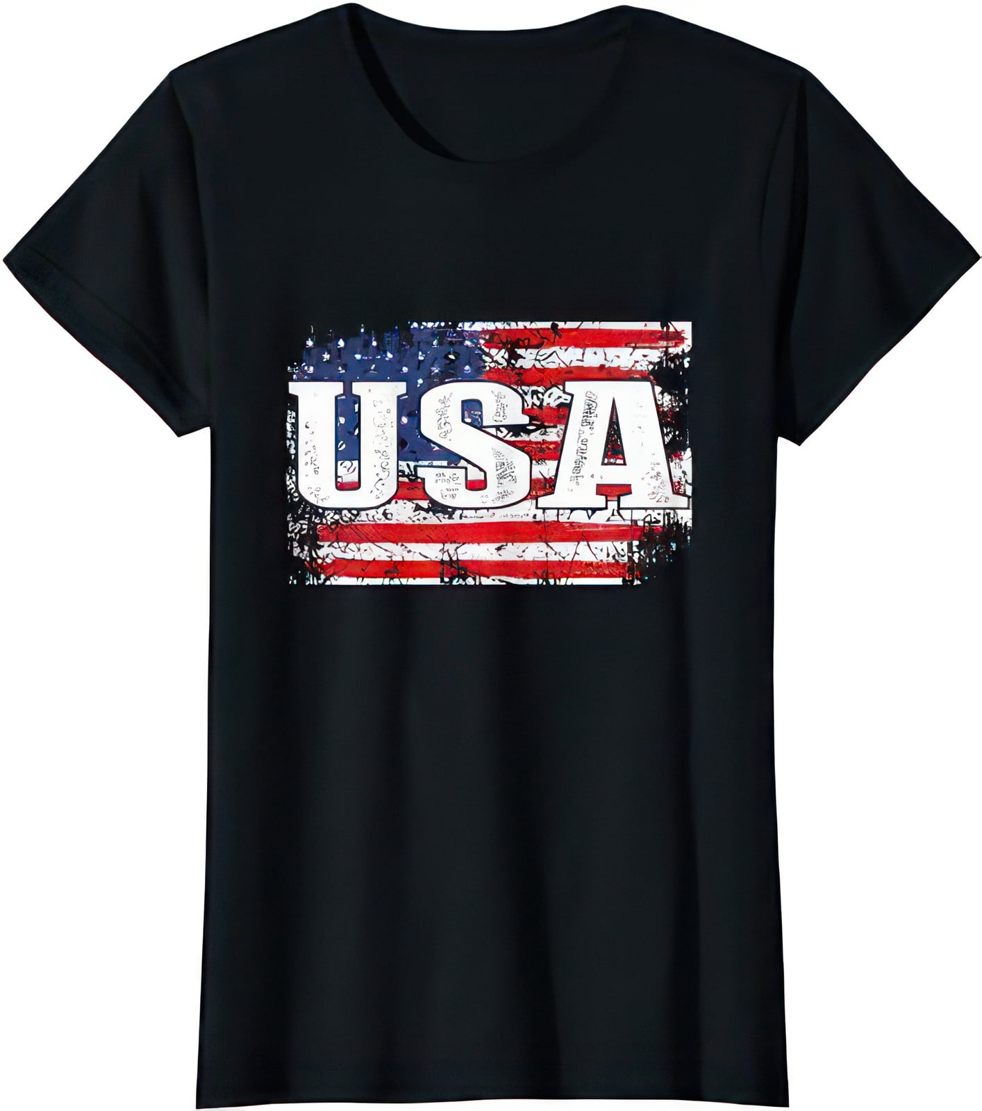 Usa Flag Shirts Patriotic Us Flag Mens Womens 4th of July T-Shirt T ...