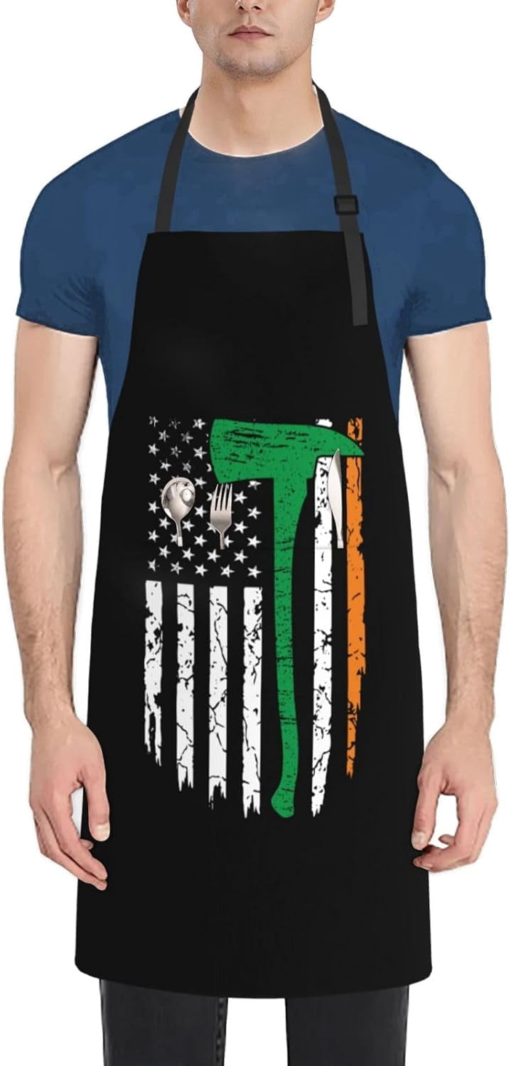 Usa Flag St. Patricks's Day Apron For Men Women Gift Aprons Funny ...