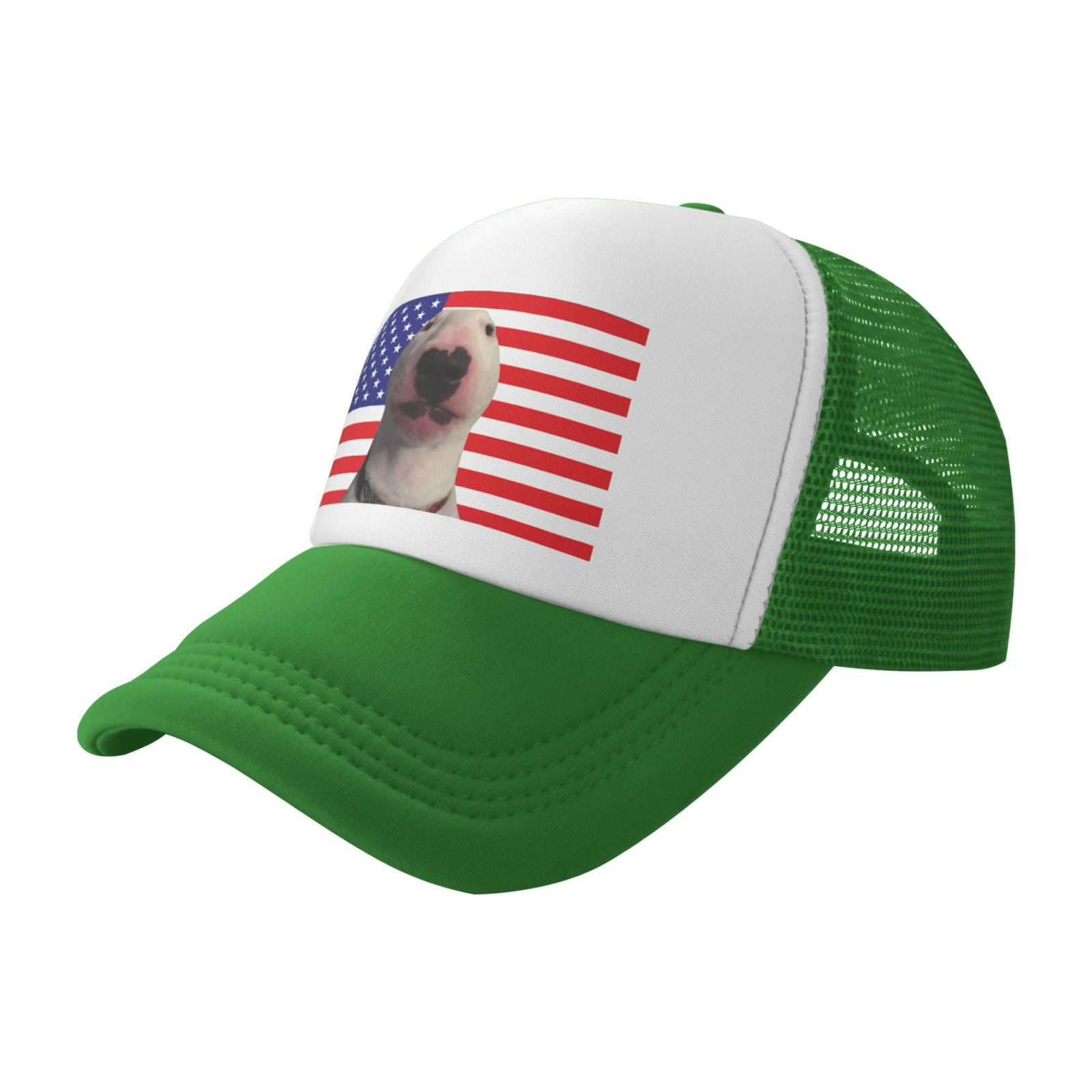 Usa Flag Walter (Dog Meme) Trucker Hats，Adjustable Comfortable Mesh ...