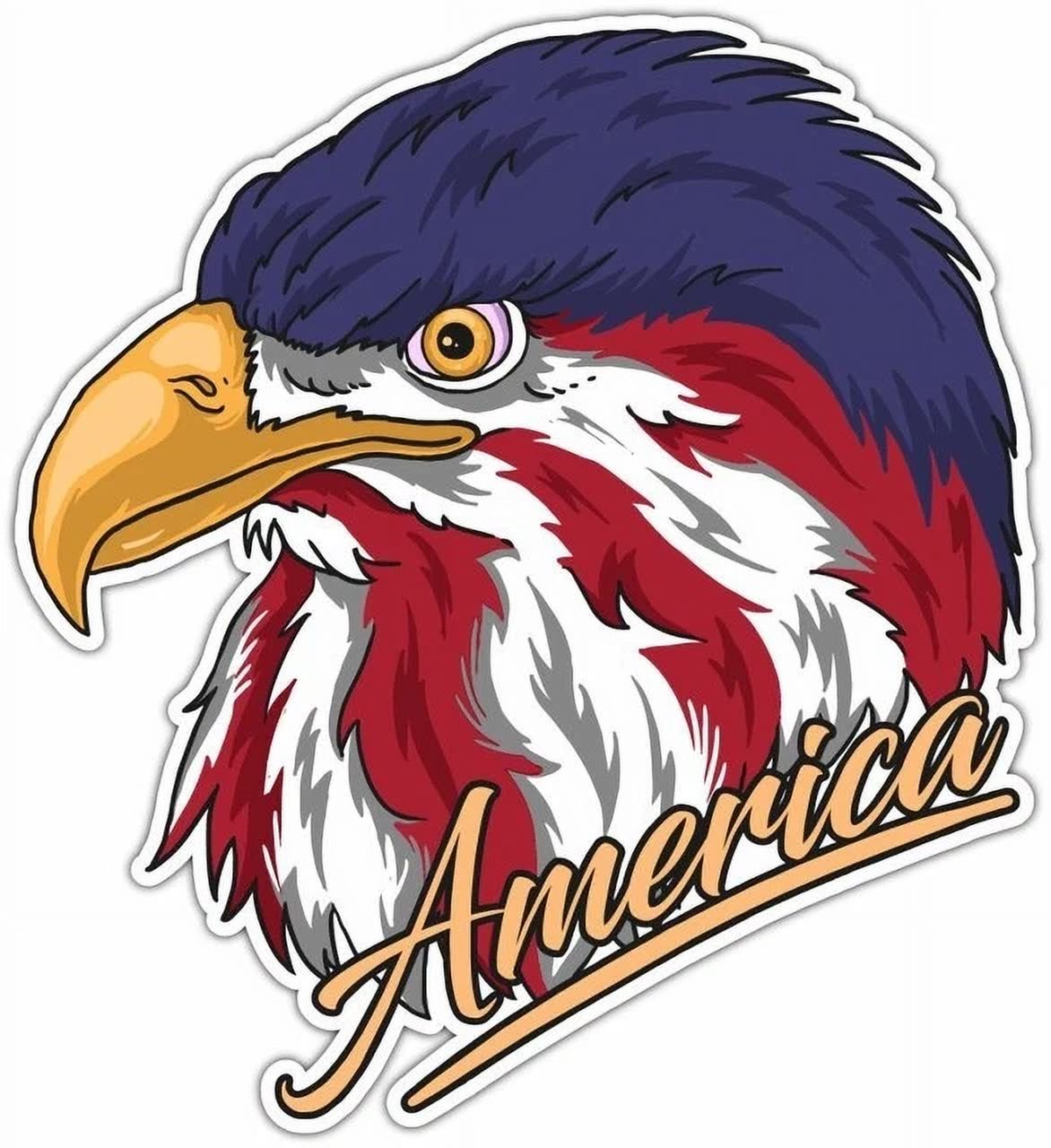 Usa Freedom Flag Bald Eagle Patriotic Car Window Stickerphone Decal ...