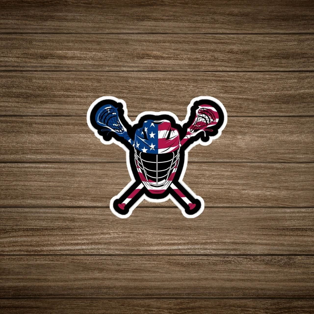 Usa Lacrosse Sticker - American Flag Decal For Players & Fansphone ...