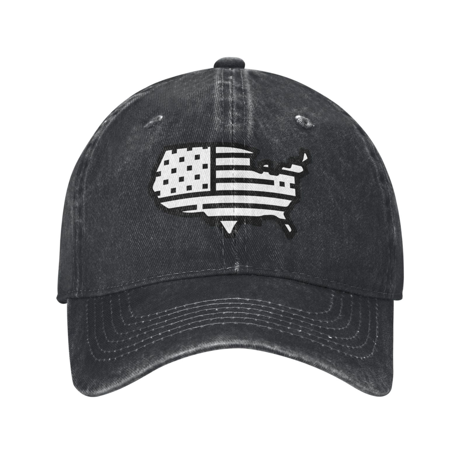 Usa Map - Maps And Location Unisex Adult Washed Denim Cotton Sport ...