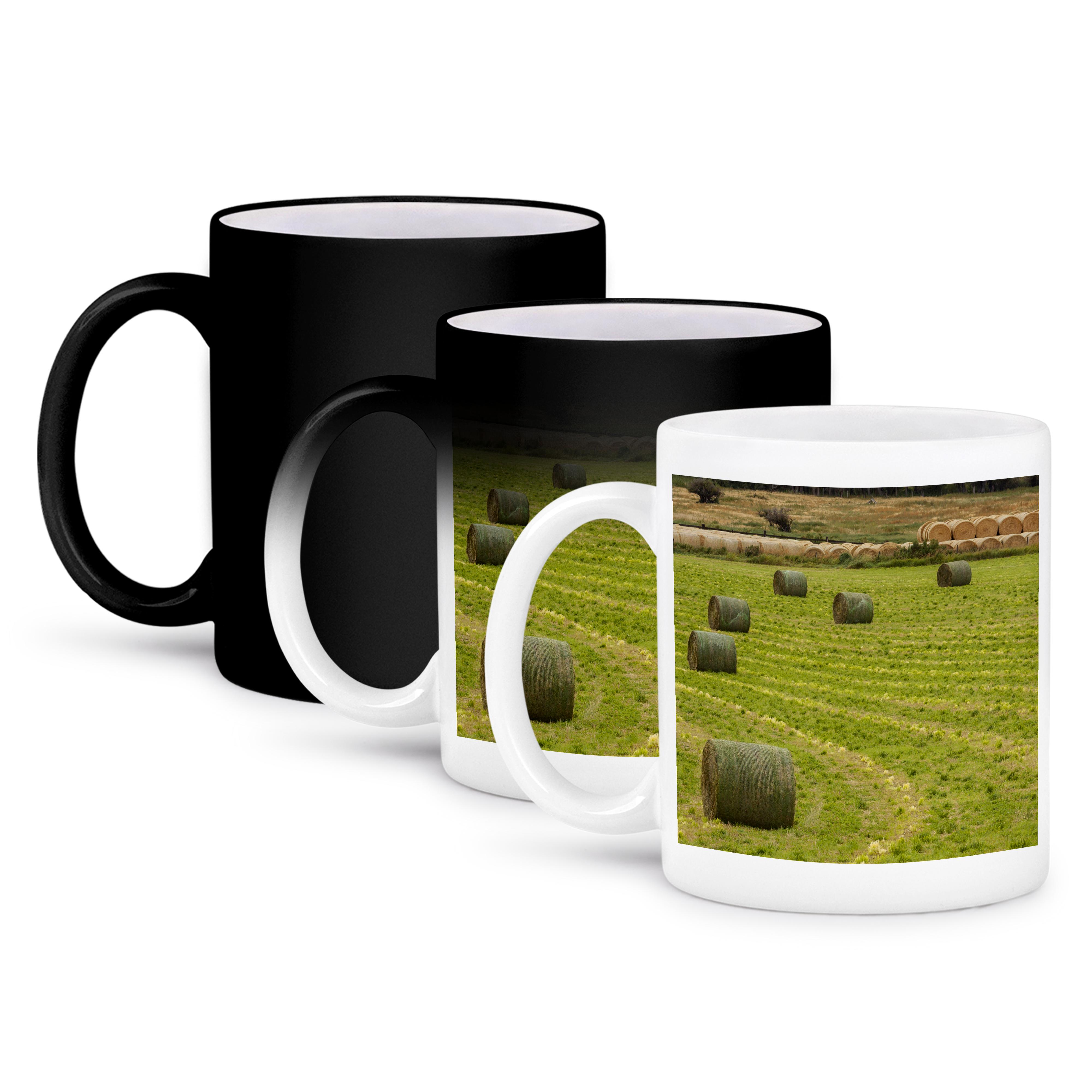 Usa, Montana. Bales, Or Rounds, Of Hay In A Field., 11oz Magic ...