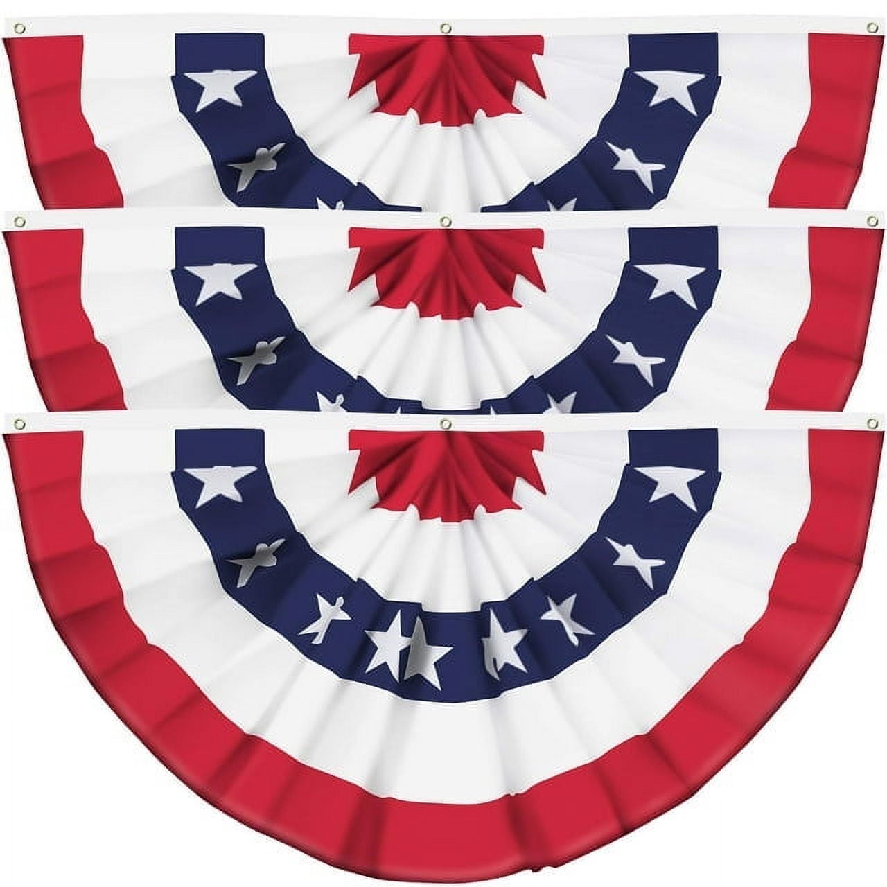 Usa Pleated Fan Flag American Us Bunting Flag Patriotic Half Fan Banner ...