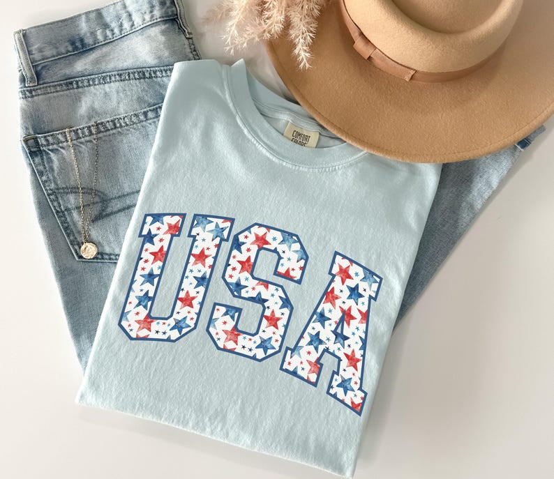Usa Shirt, Fourth Of July Tee, 4Th Of July Patriotic Red White And Blue ...