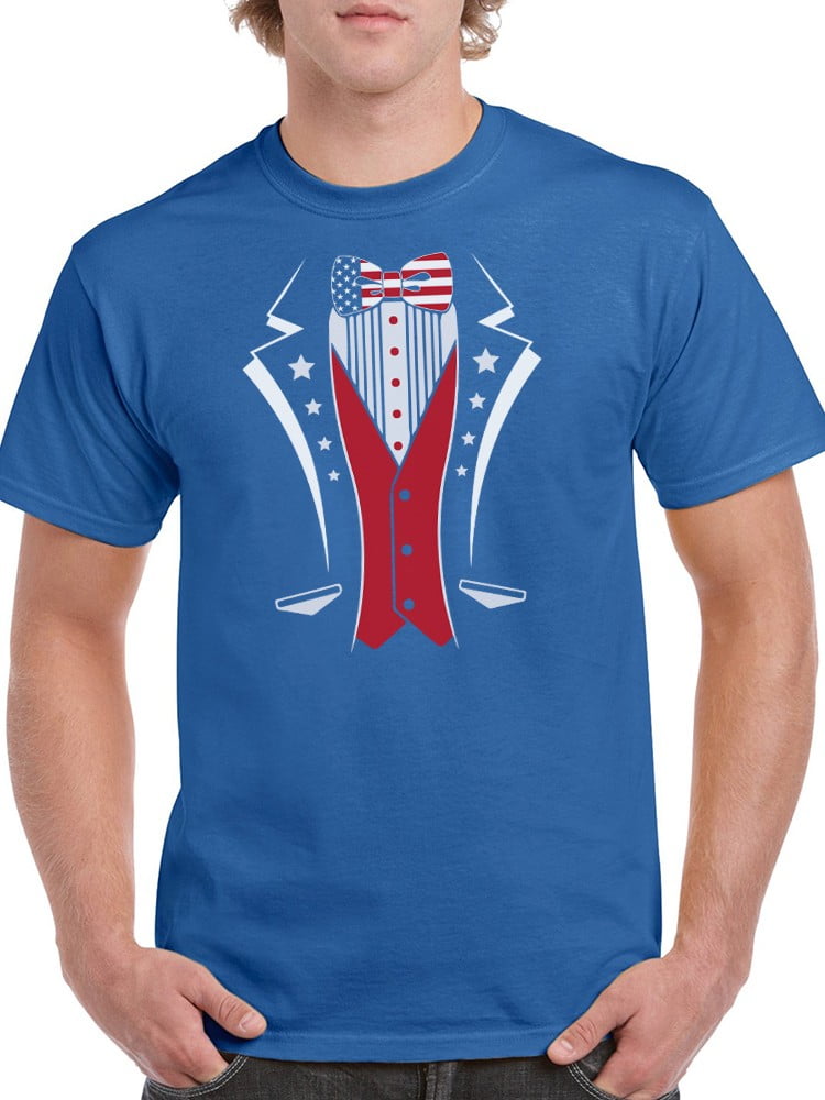 Usa Suit Design T-Shirt Men -Smartprints Designs, Male 3X-Large ...