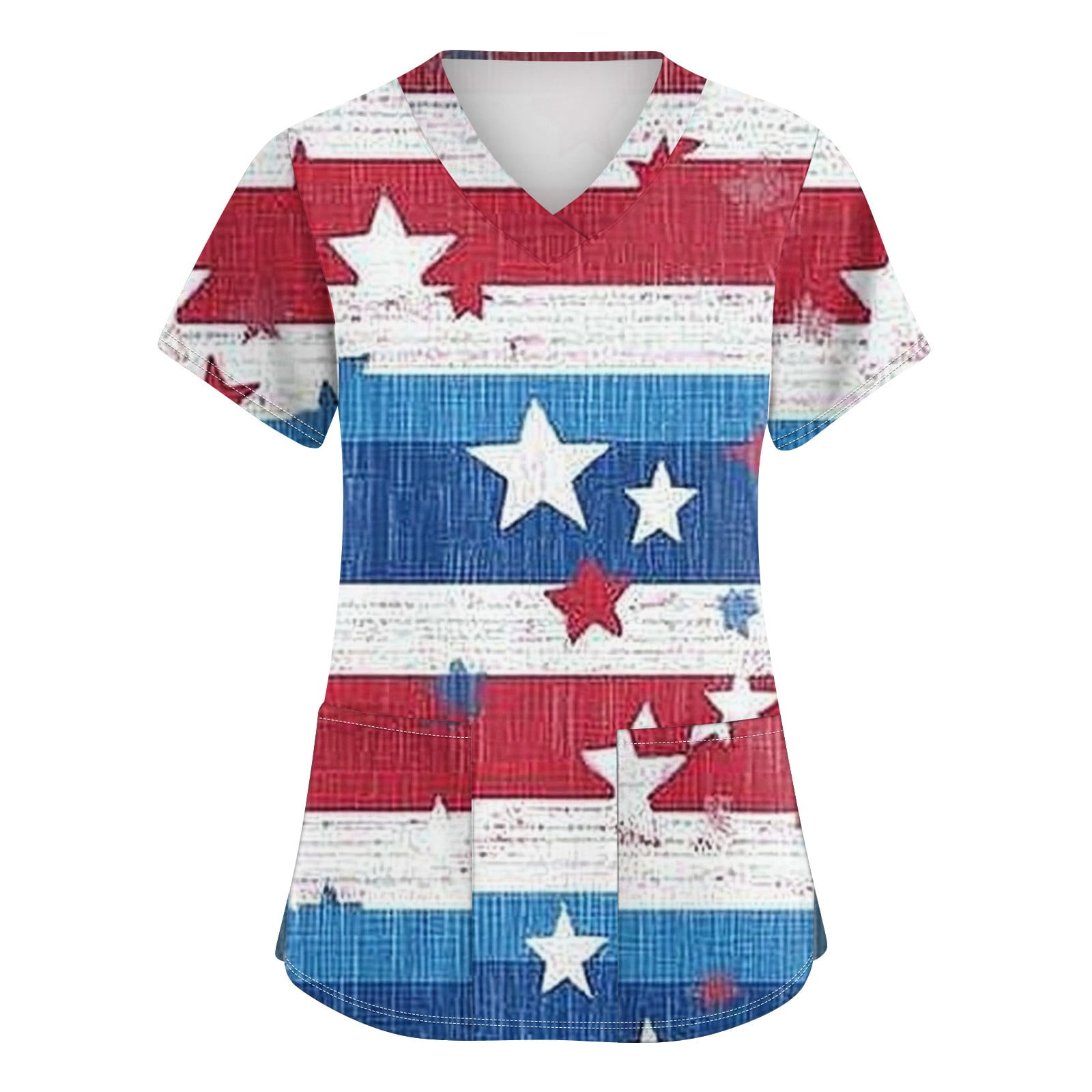 Usa Tank Top Women,July 4Th Themed Medical Scrubs Women V-Neck Pocketed ...