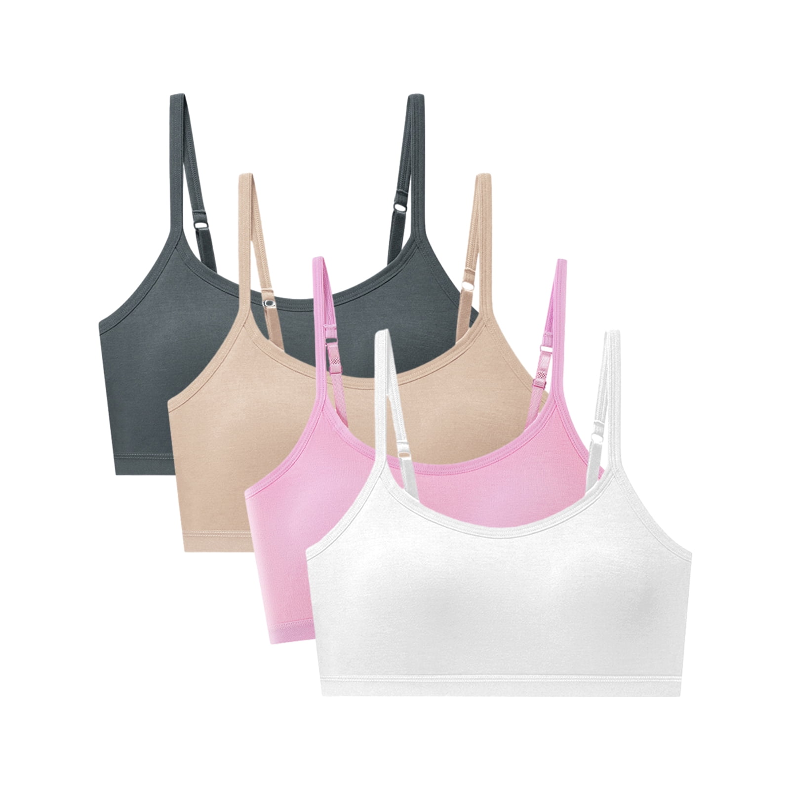 Usaibhir 10-18T Girls Adjustable Strap Solid Color Training Bra Sets ...