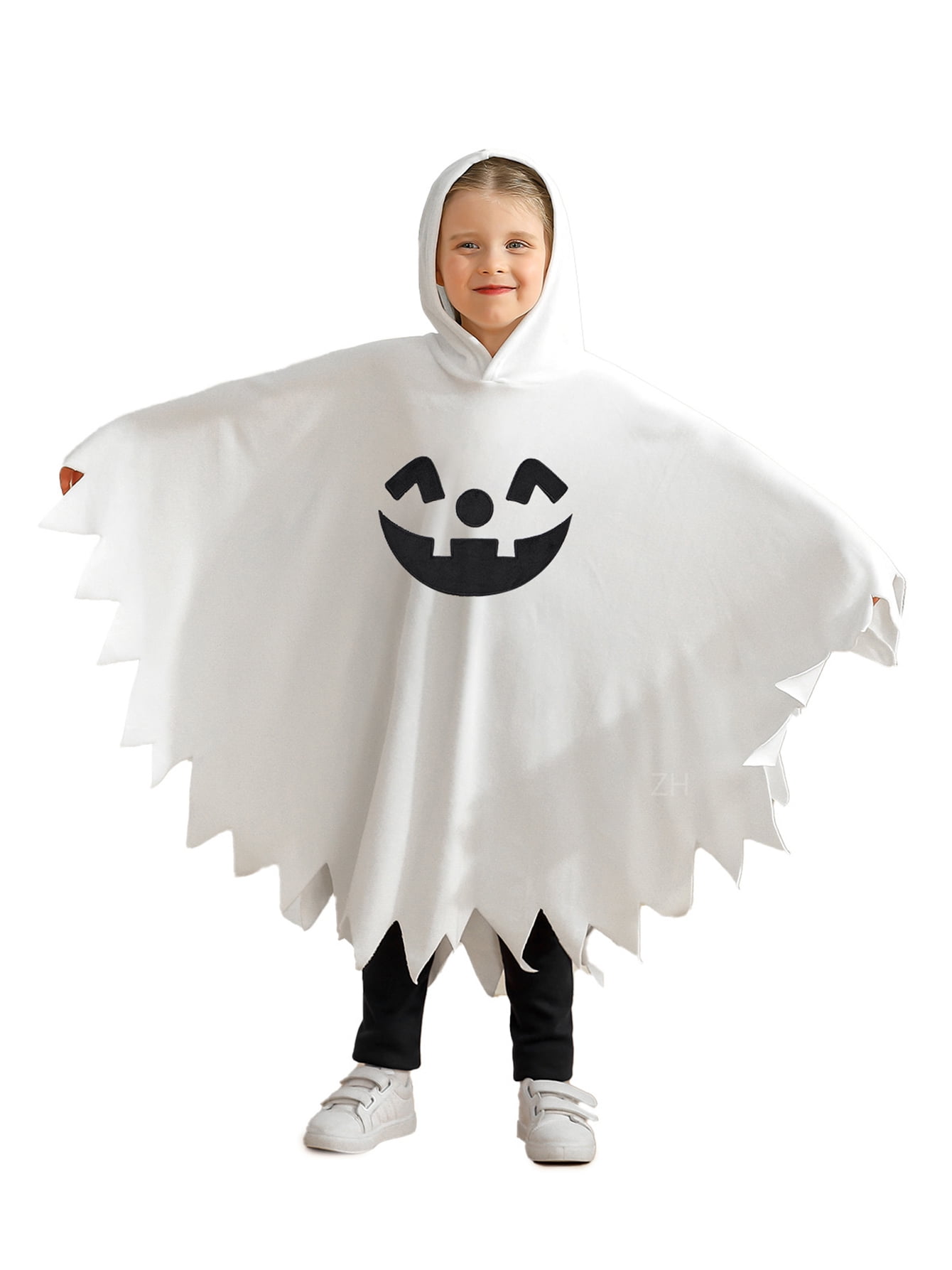 Usaibhir Kids Ghost Costume - Boo Hooded Cloak with Scary Face ...