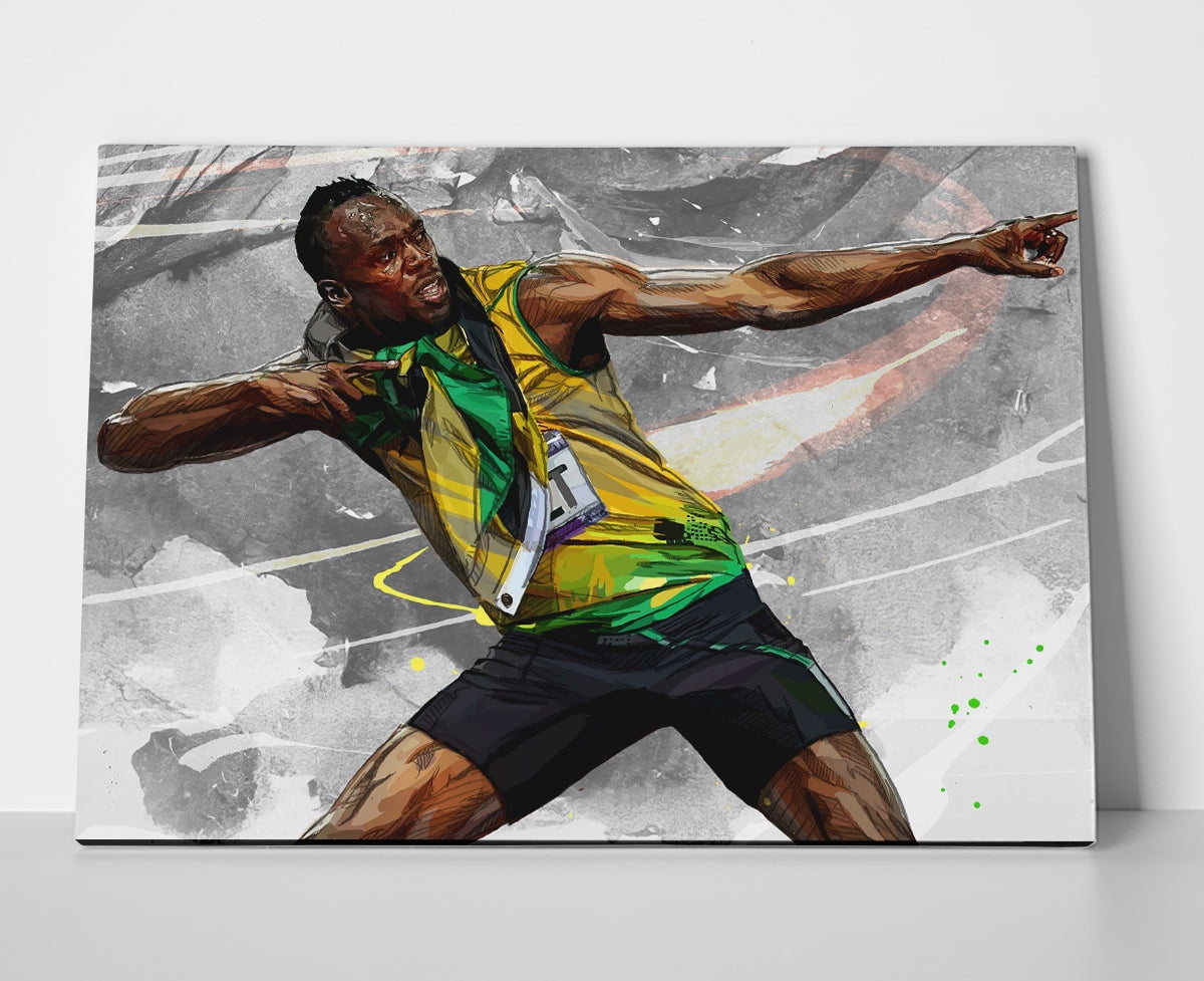 Usain Bolt Poster or Wrapped Canvas - Walmart.com