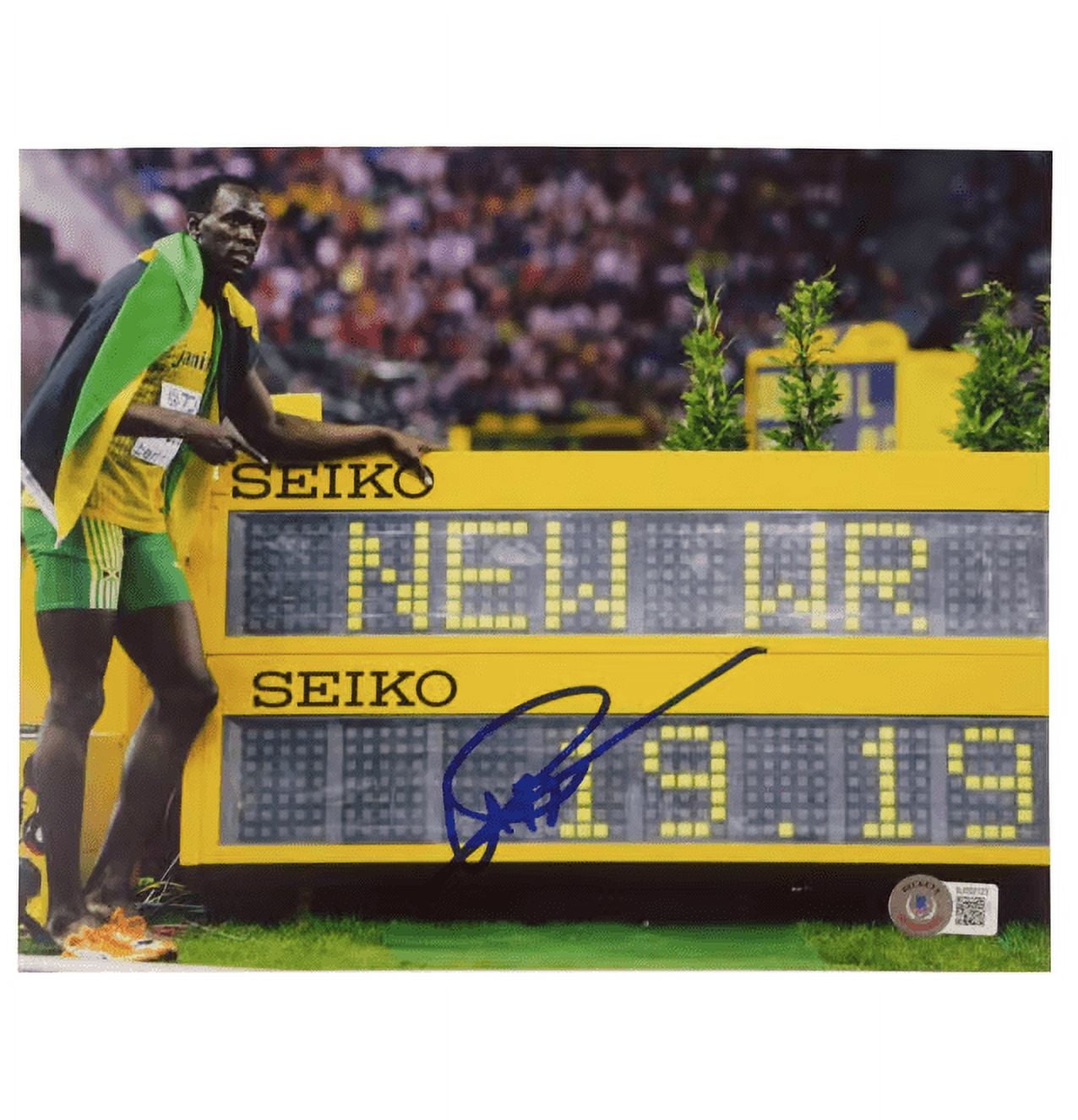 Usain Bolt Signed 200m Olympic Final Print Size 8″ x 10″ with Beckett ...