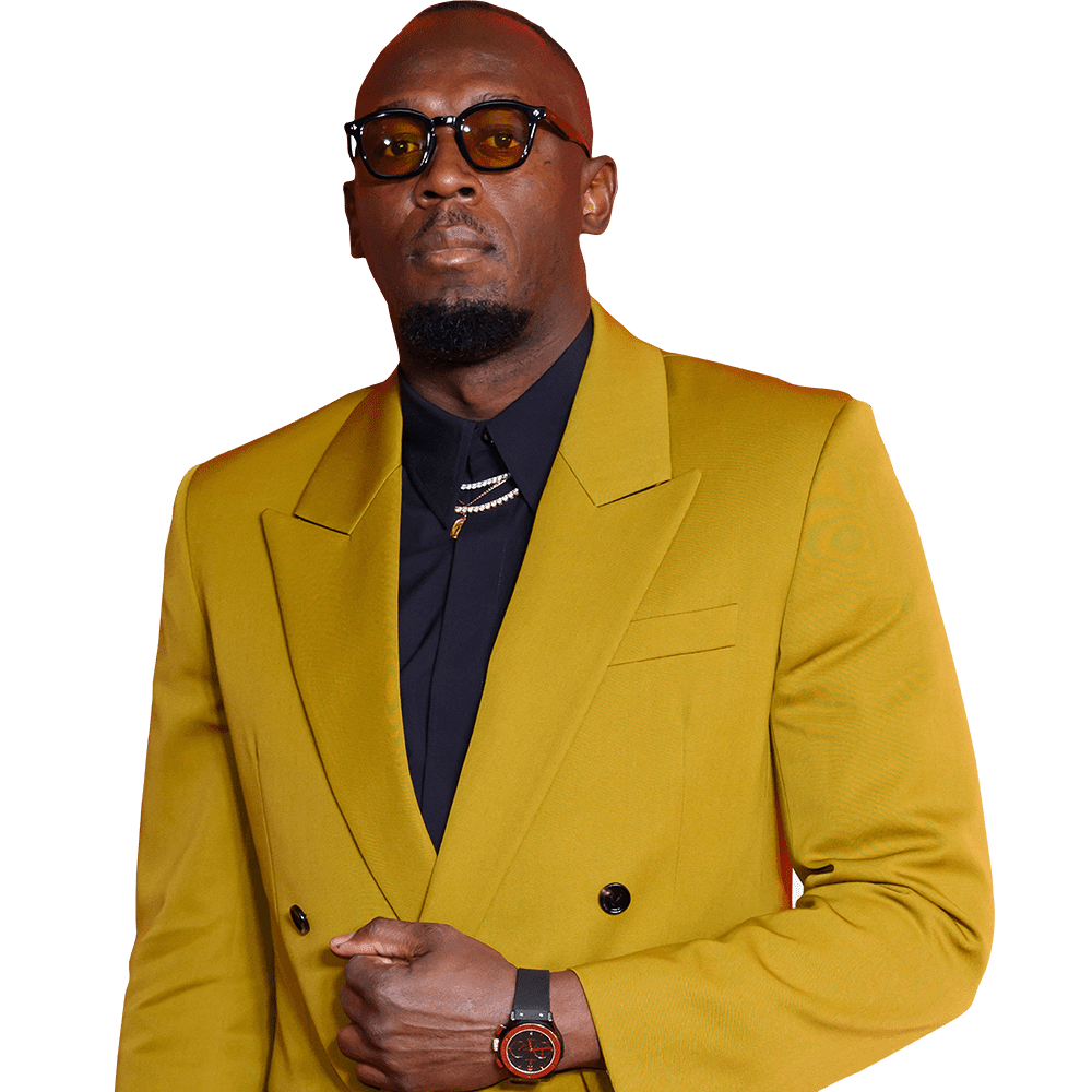 Usain Bolt (Suit) Half Body Buddy Cutout - Walmart.com