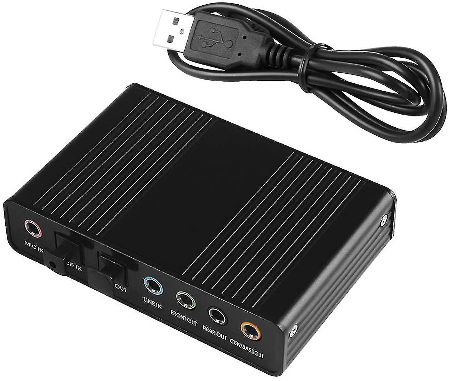 Usb 2.0 External Sound Card 6 Channel 5.1 Surround Optical S/pdif Audio Sound Card Adapter For ...