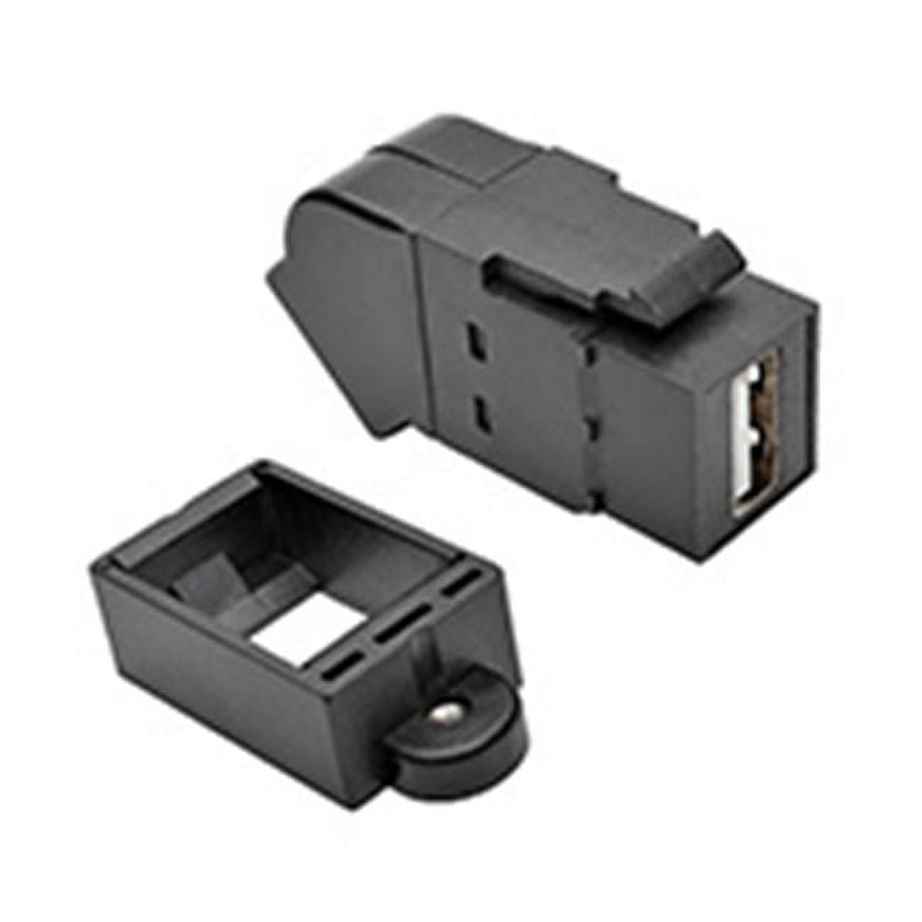 Usb 2.0 Panel Mount Angled Coupler Keystone USB-A Female-Female - Black ...