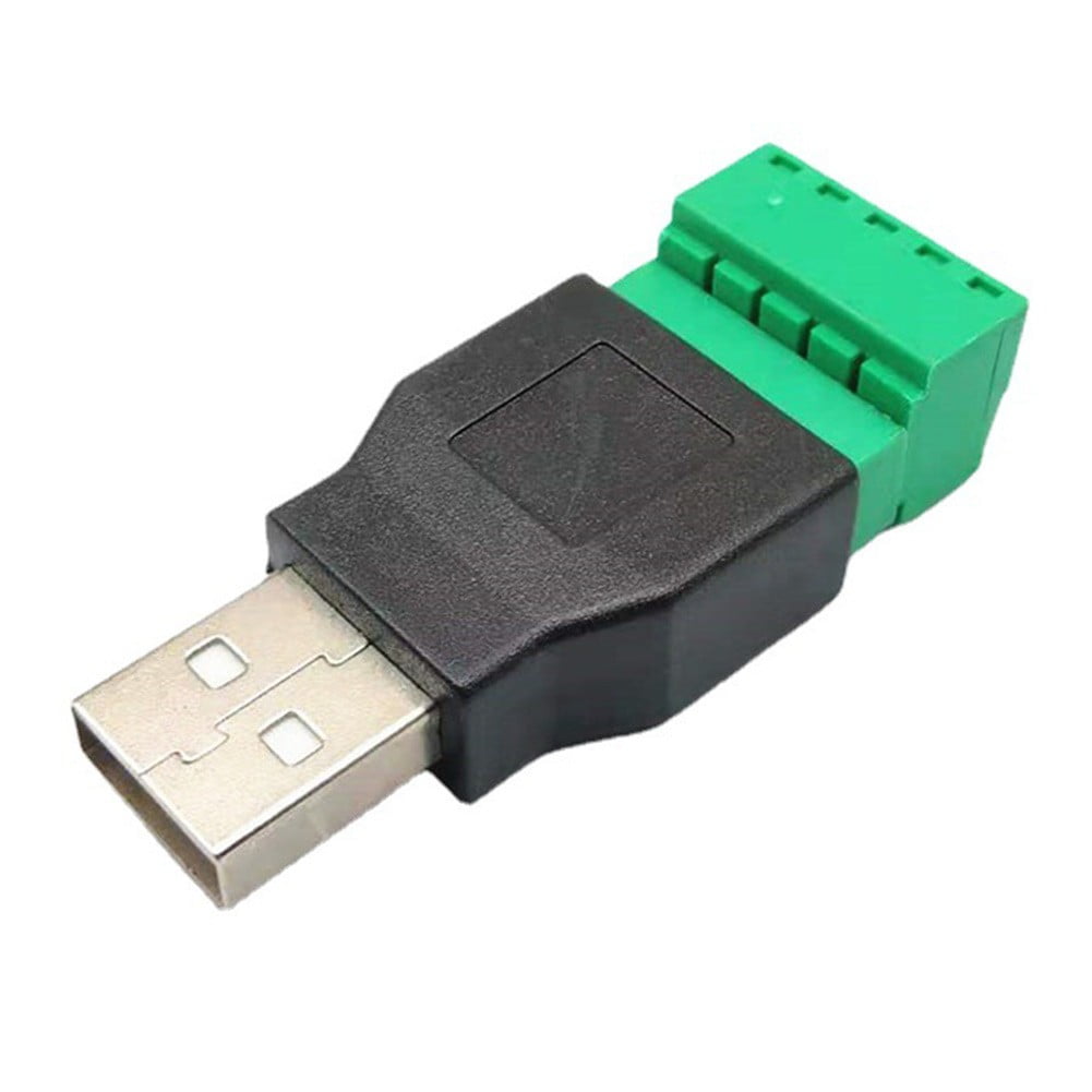 Usb 2.0 Type A Male/Female To 5P Screw W/ Shield Terminal Adapter ...