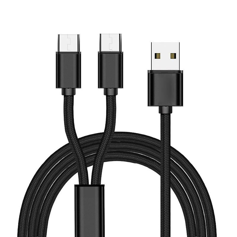Usb 2.0 Type A Male To Dual Micro Usb Male Splitter Y Charging Cable ...