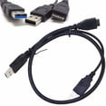 Usb 3.0 A Male To Micro Usb 3 Y Cable With Extra Usb Power For 2.5 ...